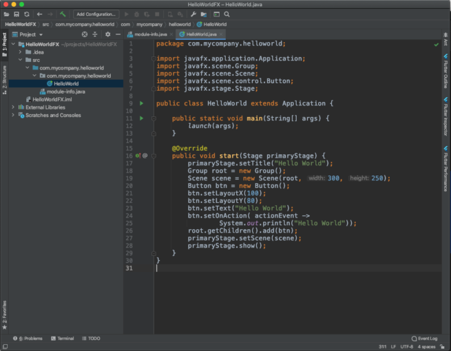 Beginning JavaFX Applications with IntelliJ IDE | foojay