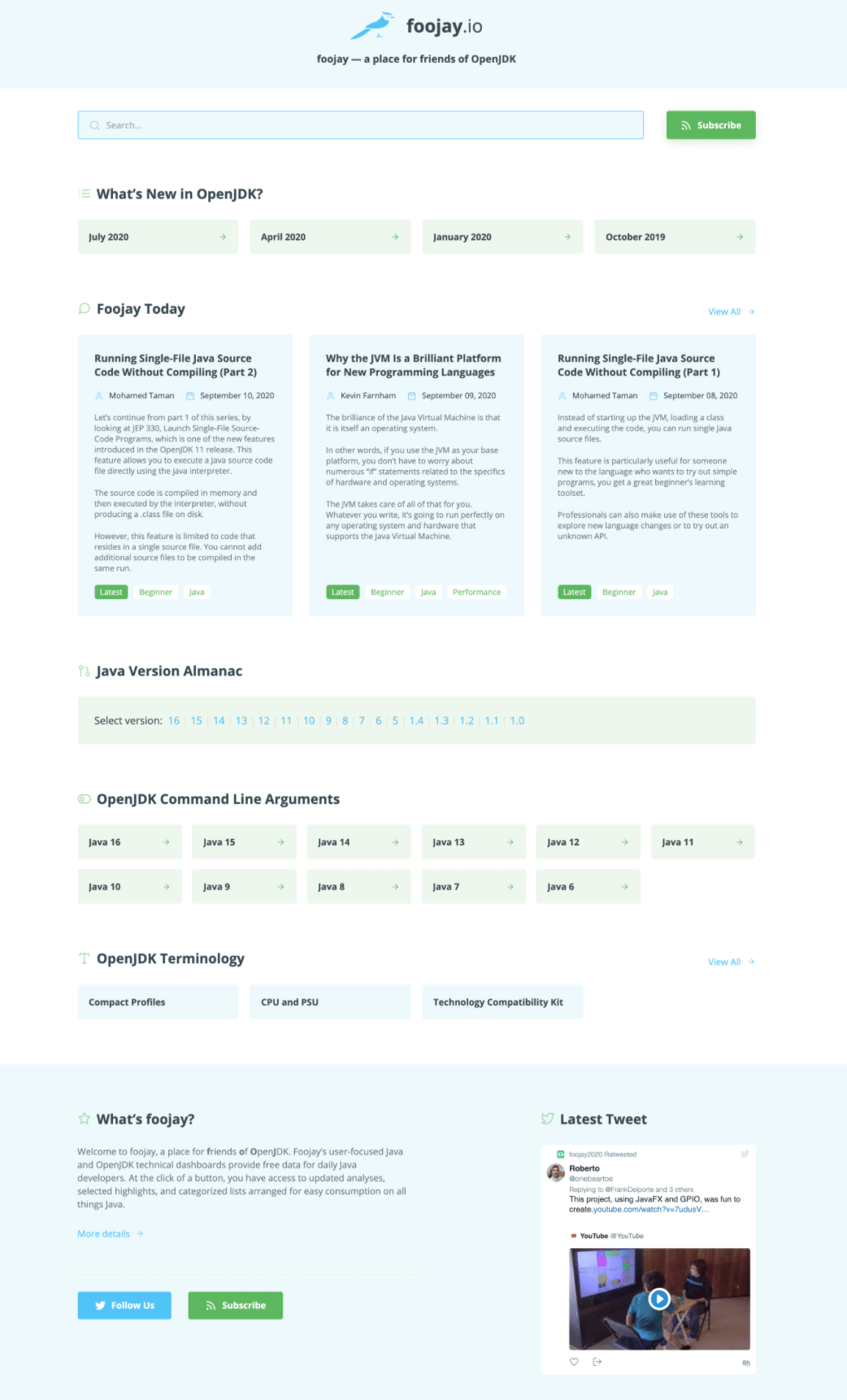 Facelift and Redesign for Foojay Homepage | foojat