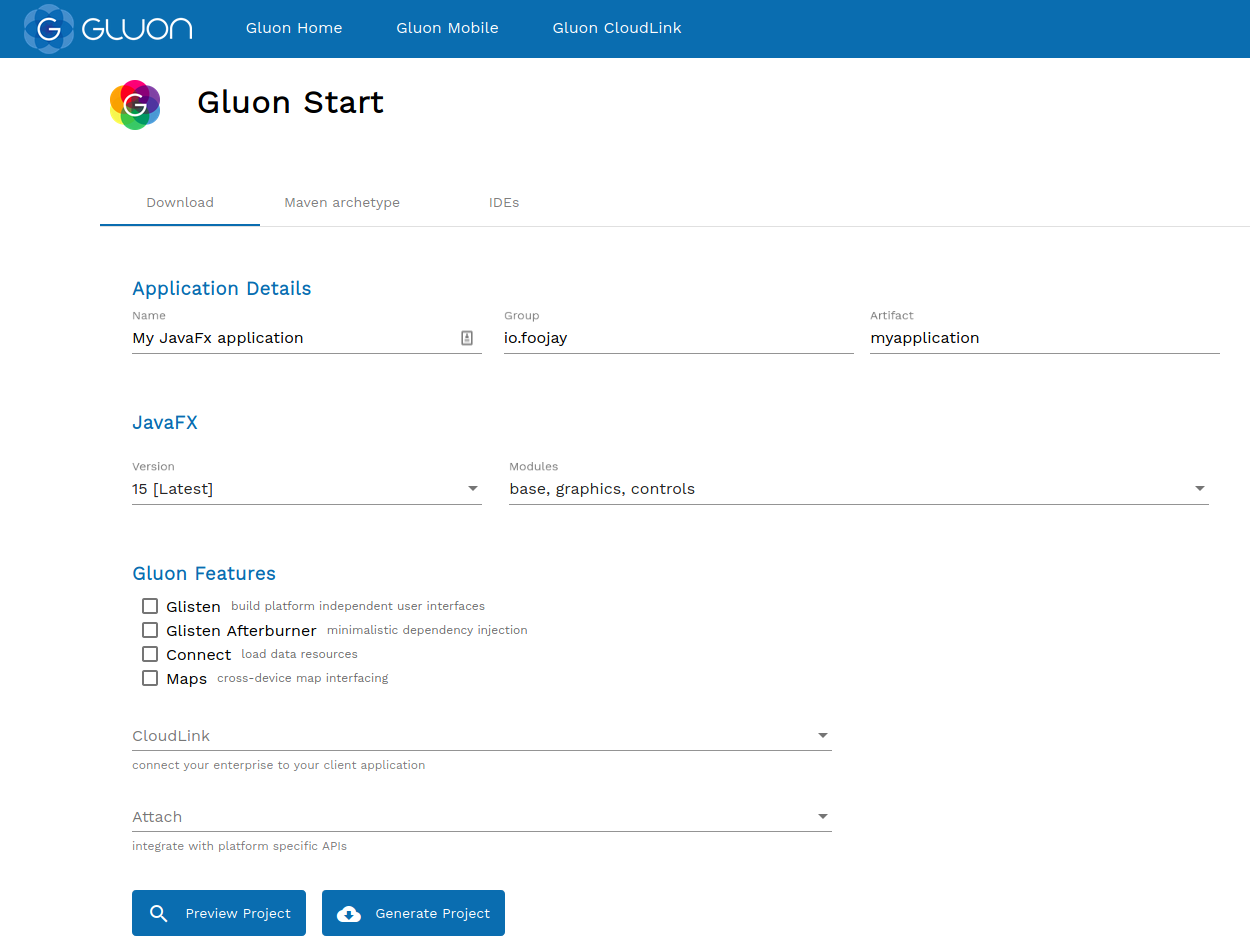 Starting a JavaFX Project with Gluon Tools | foojay