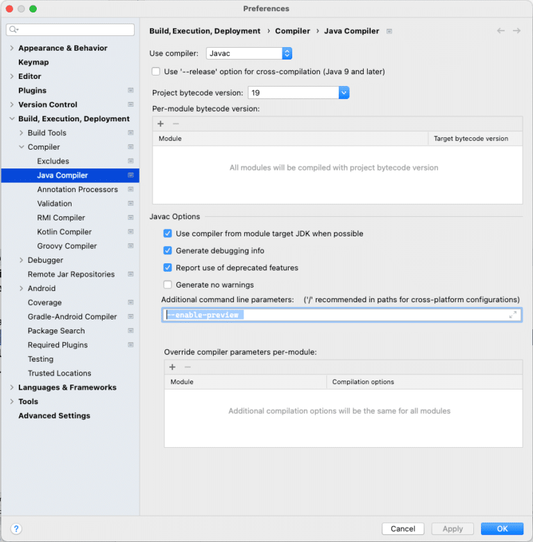 How To Enable Java Preview Features And Run Code From Intellij Idea Nljug Nederlandse Java