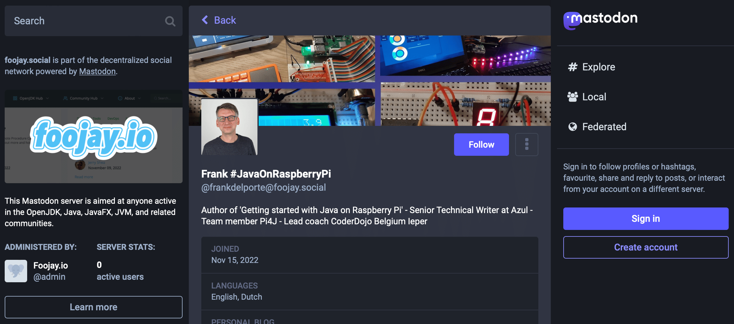 Foojay Mastodon Service: Here It Is! | Foojay.io Today