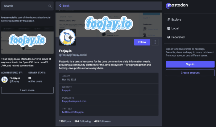 Foojay Mastodon Service: Here It Is! | Foojay.io Today