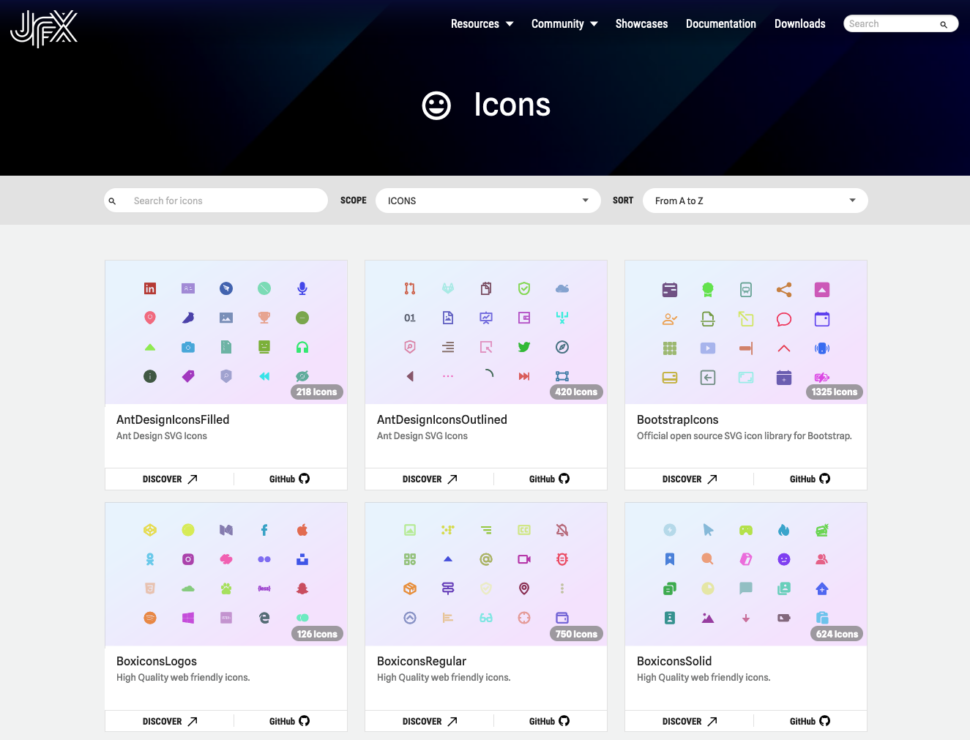New User Interface for JFX Central, Home for JavaFX - Part 1
