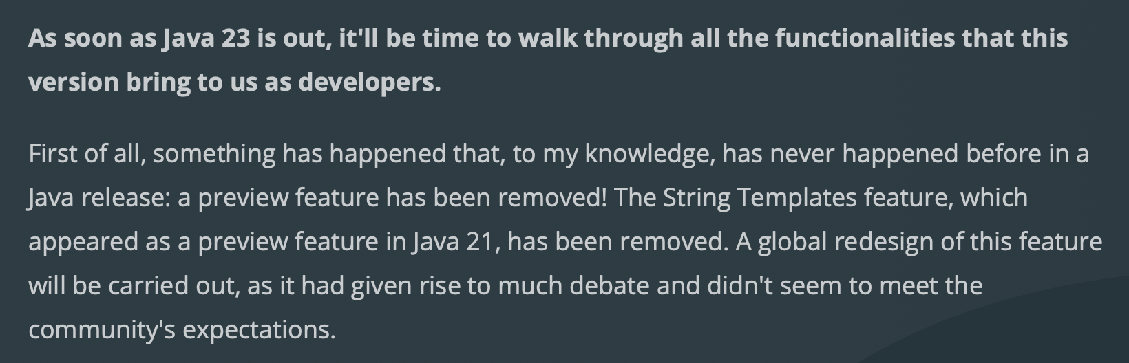 Java 23: What’s New? | Foojay.io today