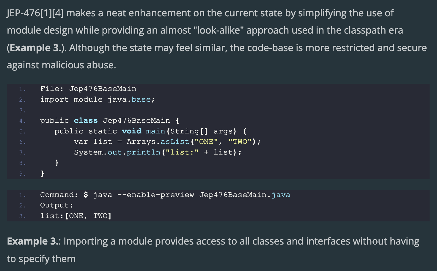 JDK 23: Module Design Pattern with JEP-476