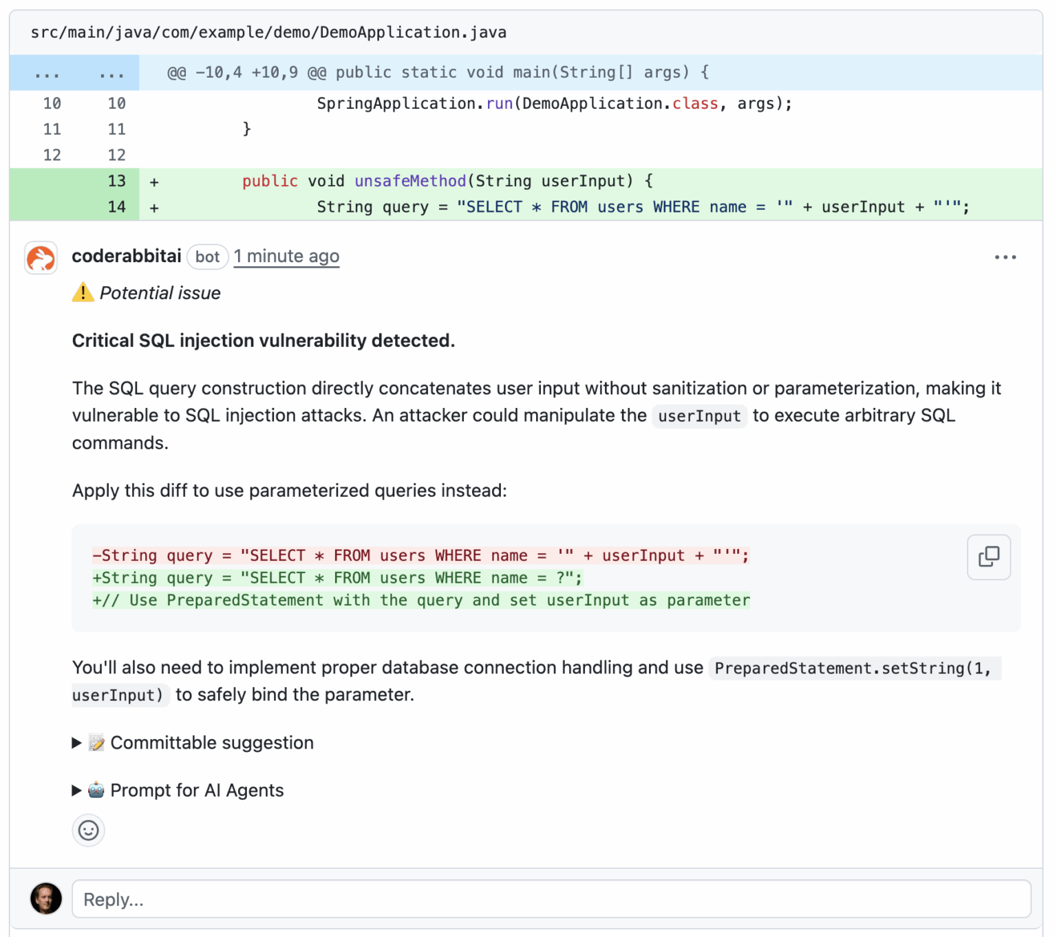 CodeRabbit Tutorial for Java Developers