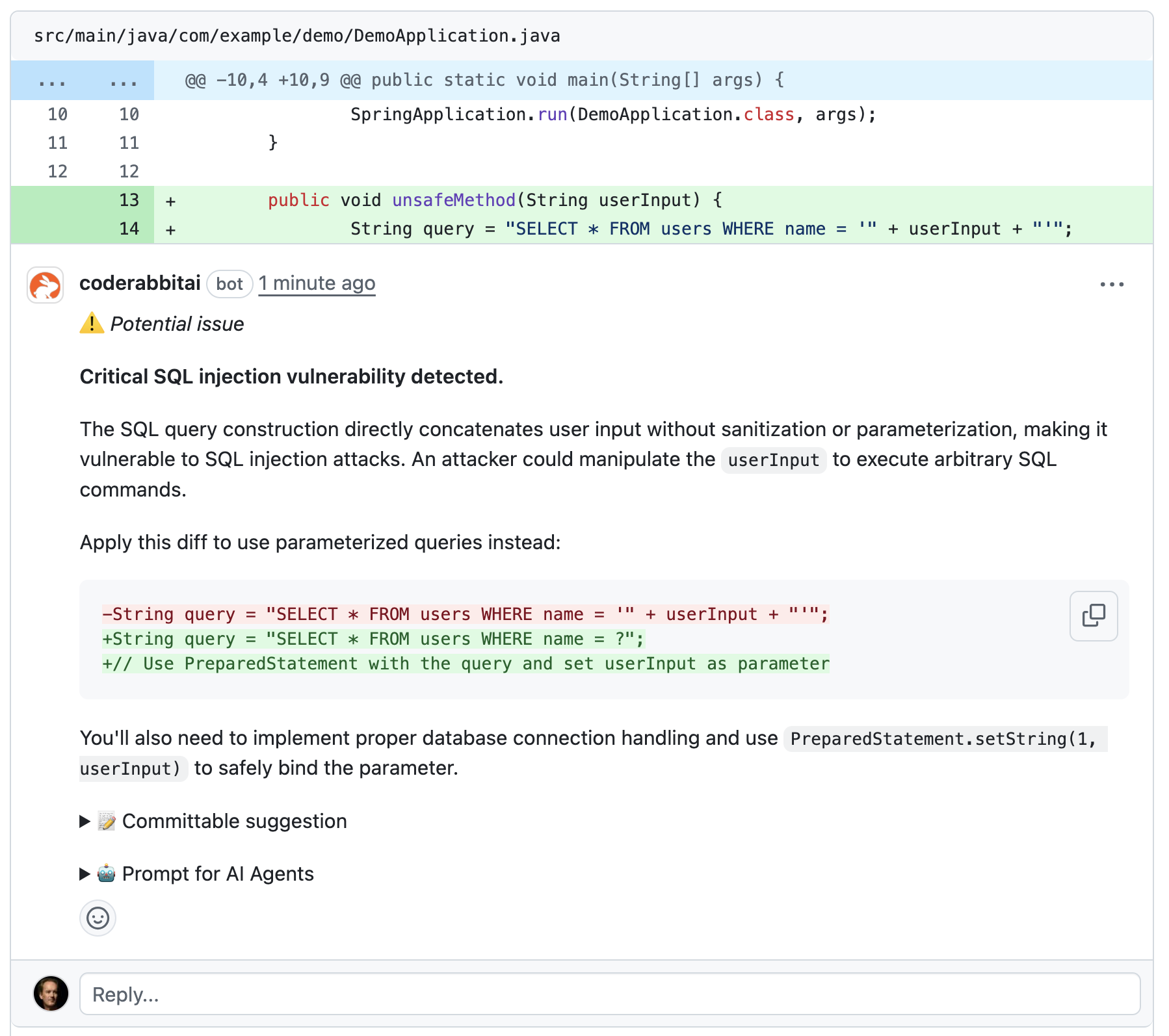 CodeRabbit Tutorial for Java Developers